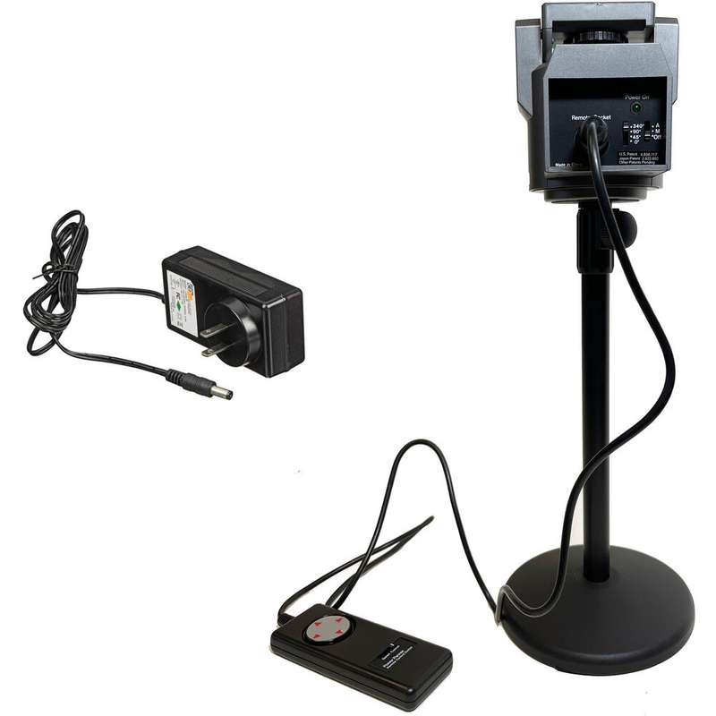 Bescor MP101 Pan & Tilt Head, Power Adapter & Tabletop Light Stand Kit ...