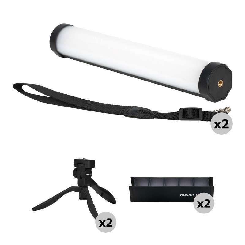 Nanlite PavoTube II 6C RGB LED Tube Light (10", Desktop Directional 2 ...