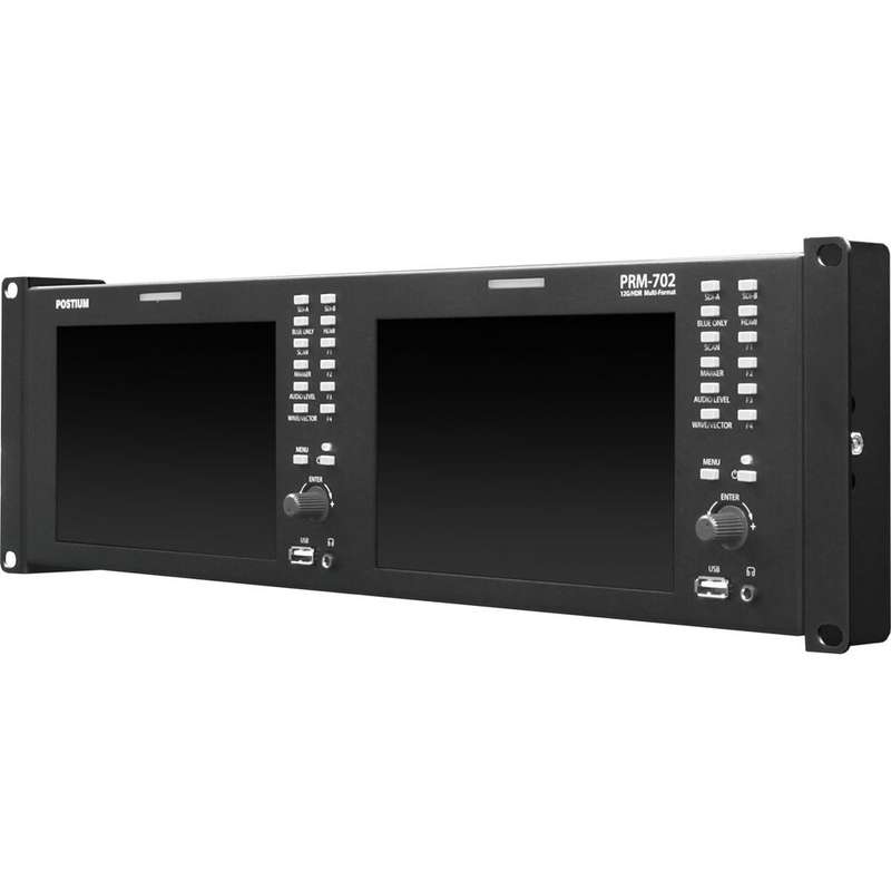 Postium Korea Dual 7" LCD Multichannel Rack Monitor with 3G-SDI | Rig ...