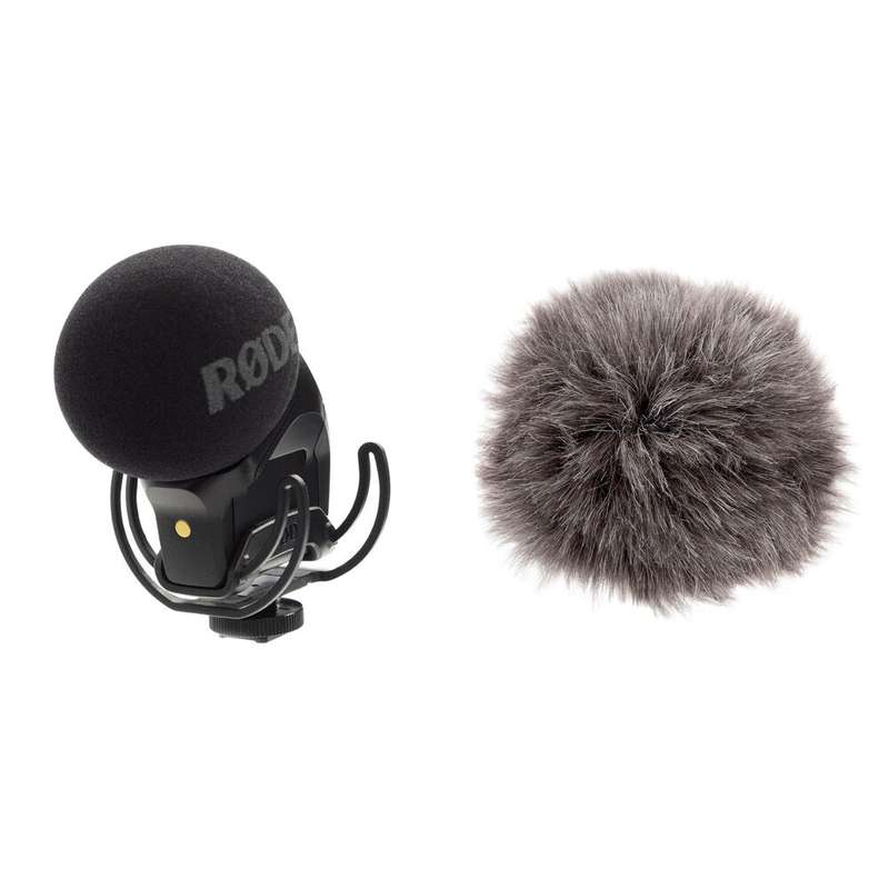 RODE Stereo VideoMic Pro Rycote with Deadkitten Fur Windshield Kit ...