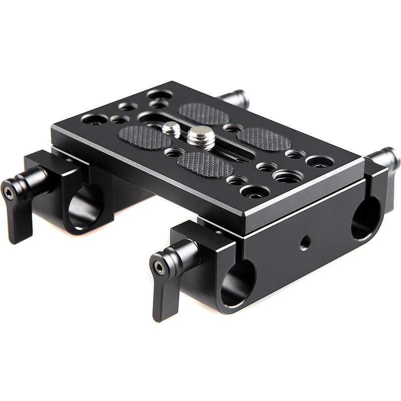 SmallRig Mounting Plate with Dual 15mm Rod Clamps | Rig Designer