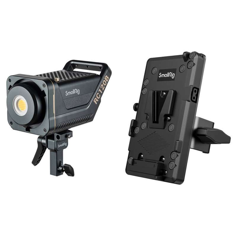 SmallRig RC 120B B-Color LED Monolight Travel Kit with V-Mount Battery ...